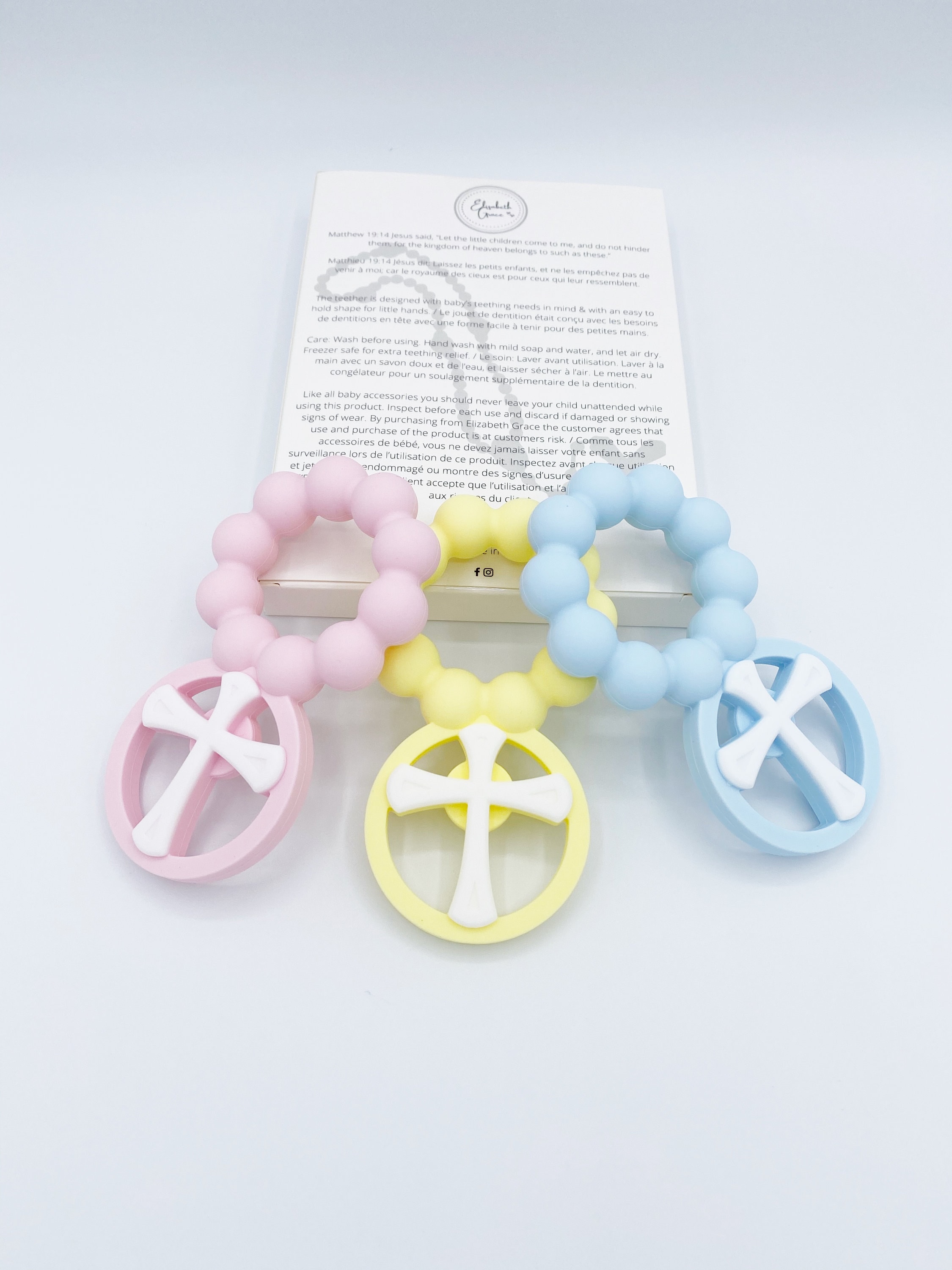 Baptism Gift / Teething Rosary / Baby Teether / Teether / - Etsy Denmark