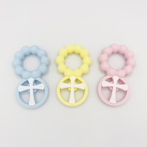 Baptism Gift / Teething Rosary / Baby Teether / Teether / - Etsy Denmark