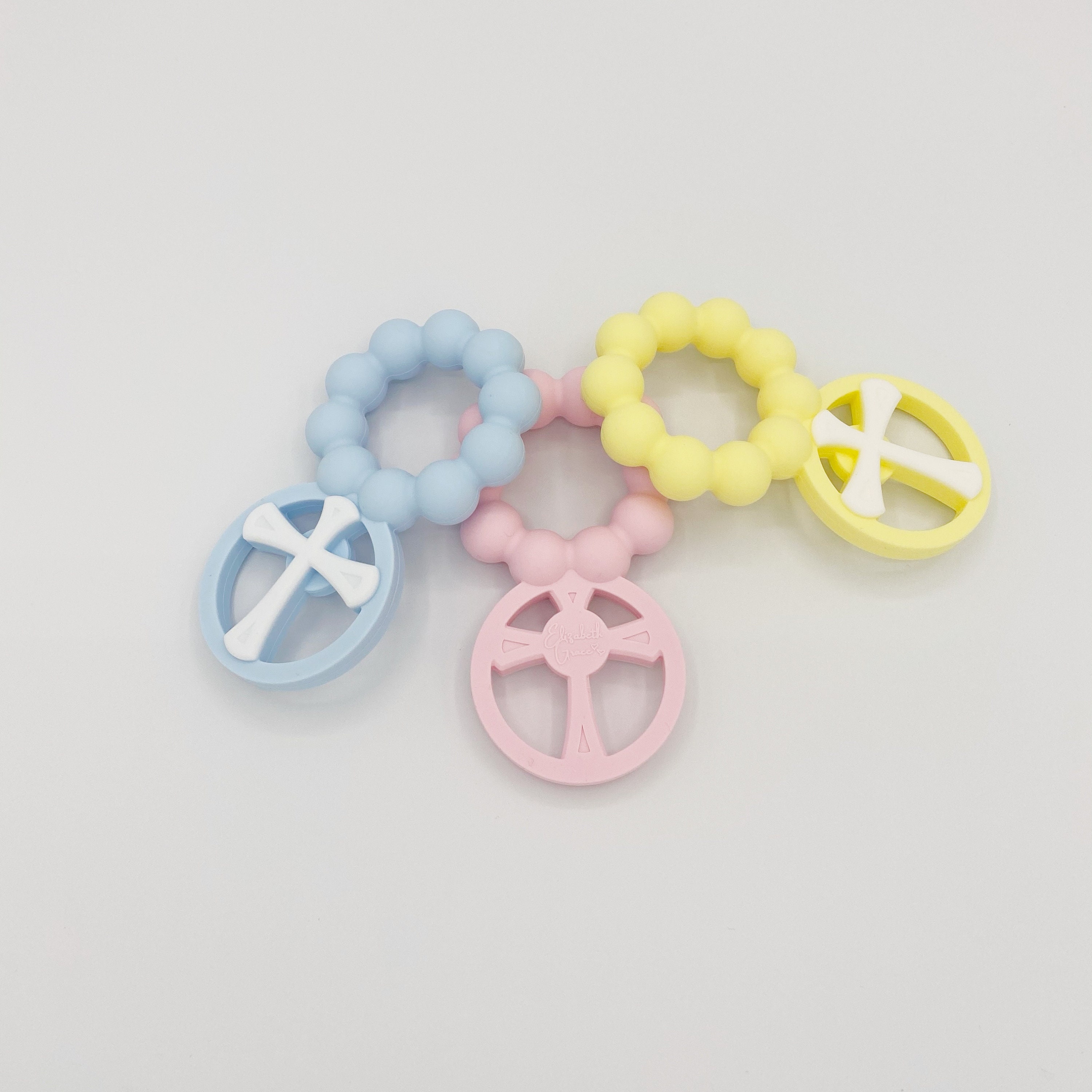 Baptism Gift / Teething Rosary / Baby Teether / Teether / - Etsy Denmark