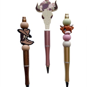 Pen Set / Western Pen Set / Highland Cow / Cow Skull / Cowboy Boots ...