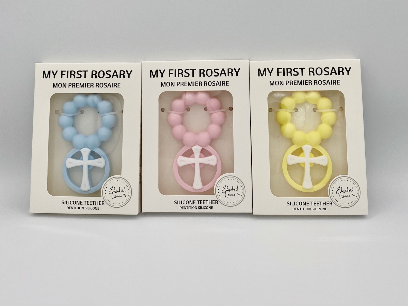 Baptism Gift / Teething Rosary / Baby Teether / Teether / - Etsy Denmark