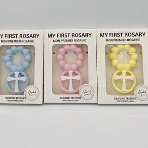 Baptism Gift / Teething Rosary / Baby Teether / Teether / Baby’s First ...