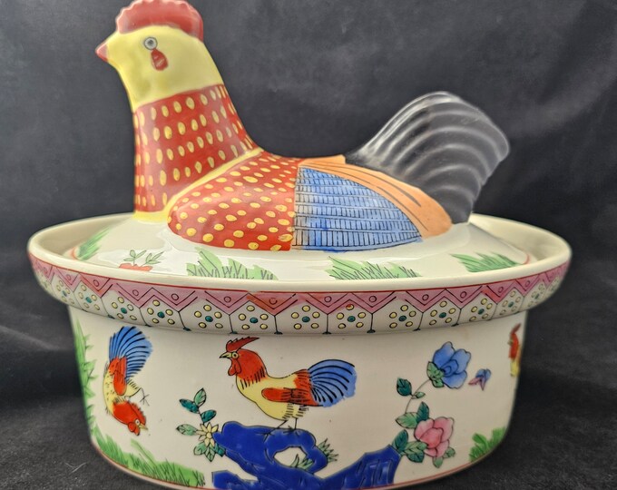 Vintage Williams Sonoma Grand Cuisine Chicken Covered Casserole Dish W ...