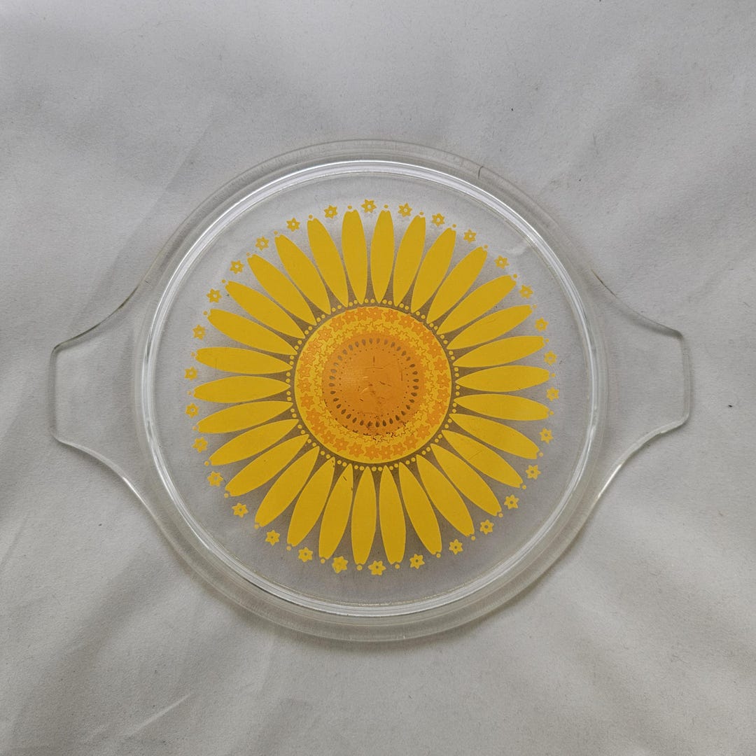 Vintage Pyrex Sunflower Daisy Casserole Lid 474-C28 - Etsy