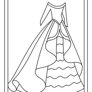 16 Fancy Dresses Coloring Pages - Etsy