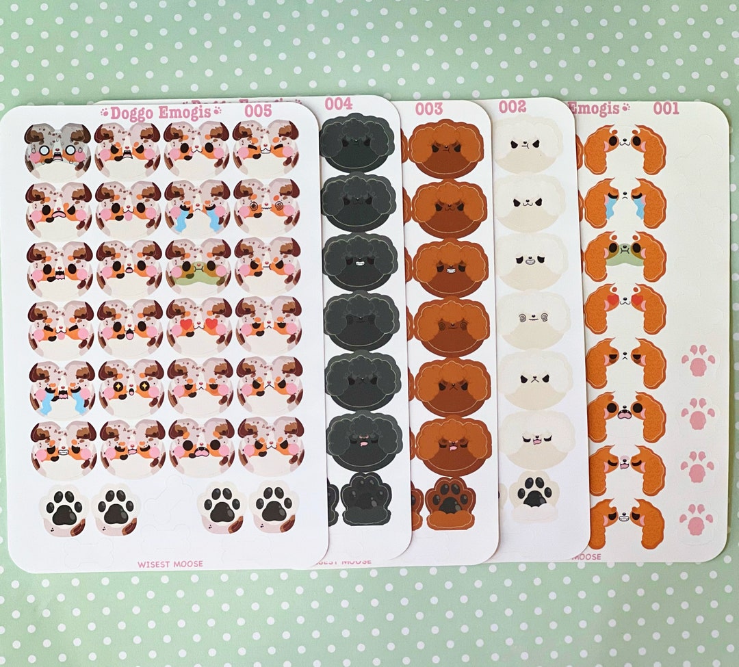 Doggo Emoji Sticker Sheets - Etsy