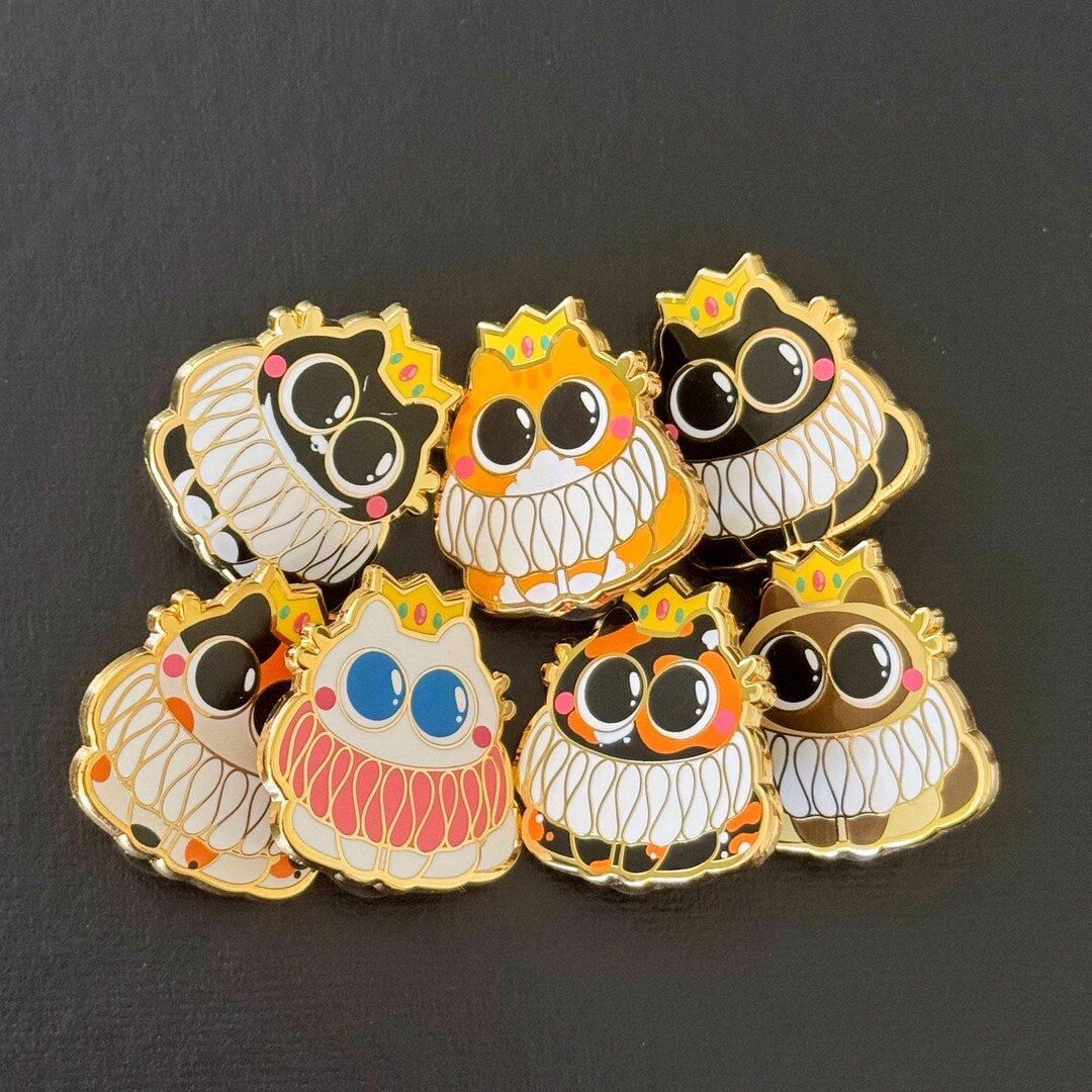 Ruffled Kitties Enamel Pins - Etsy