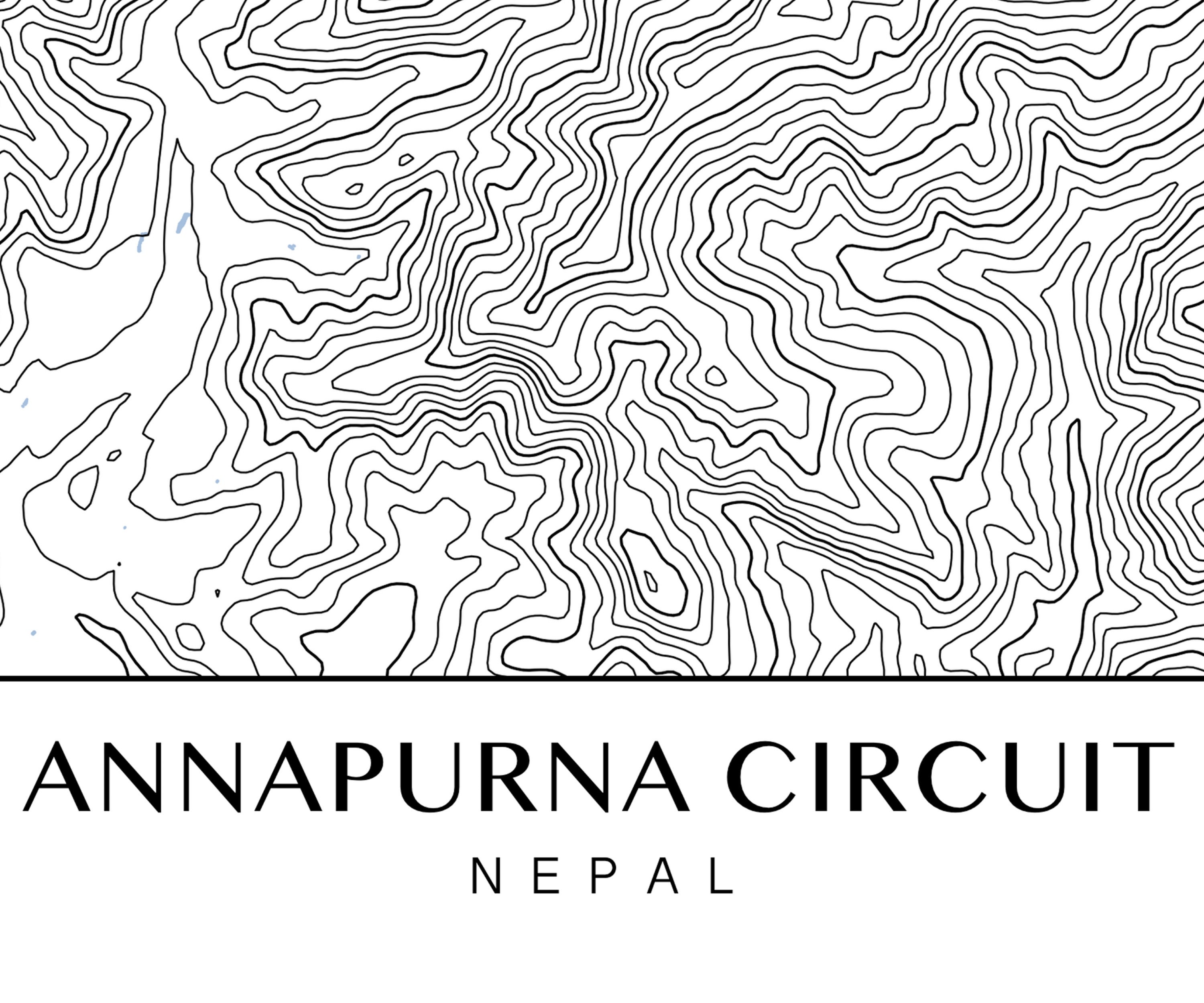 Annapurna Circuit Topographic Route Map Nepal Mountaineering - Etsy ...