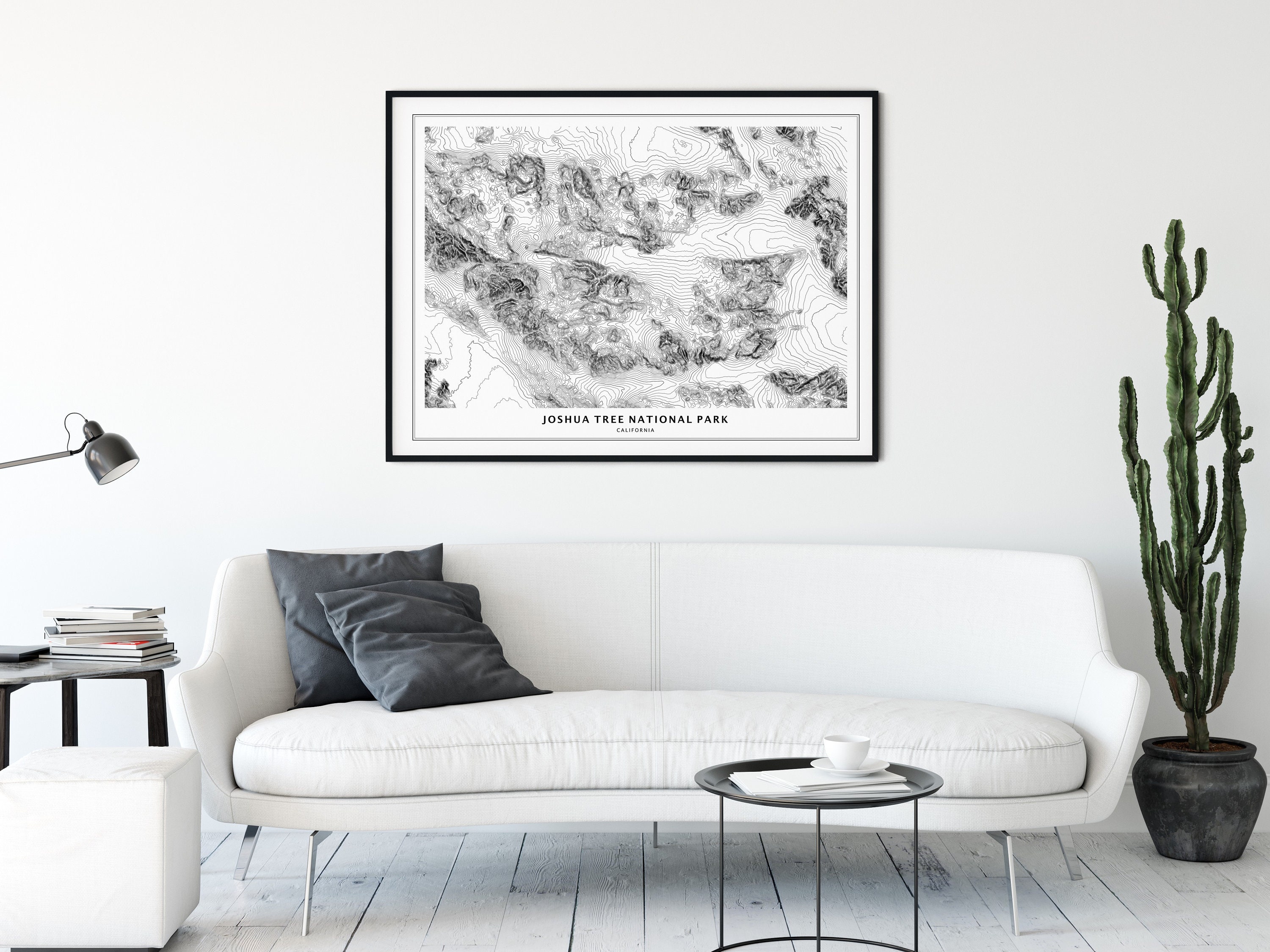 Joshua Tree National Park Topographic Map Poster - Etsy