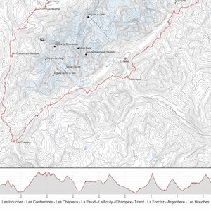 Tour Du Mont Blanc Trail Map | Refugios | TMB Map | Mont Blanc Massif ...