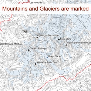 Tour Du Mont Blanc Trail Map | Refugios | TMB Map | Mont Blanc Massif ...