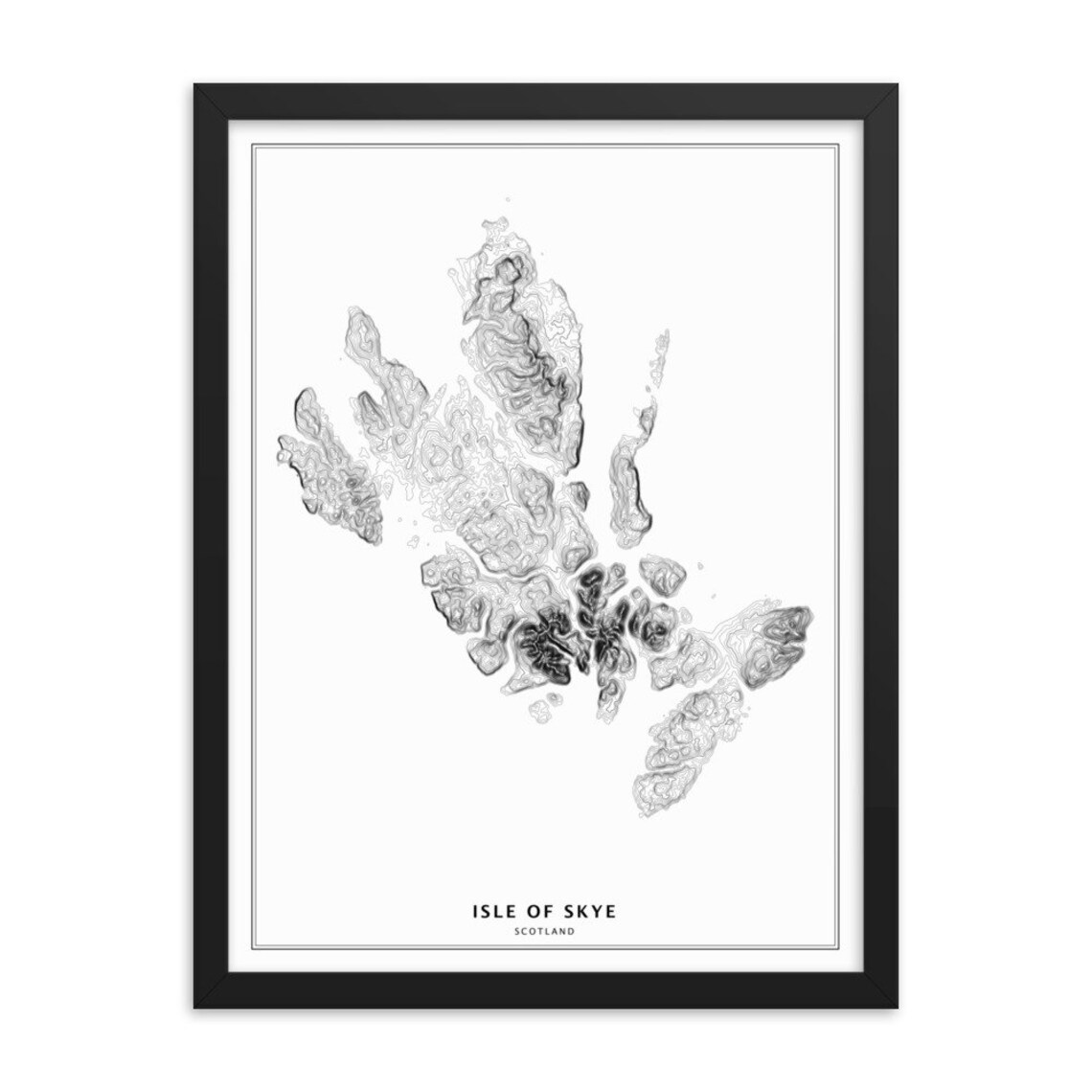 Isle of Skye Topographic Contour Map Print Scotland Unframed - Etsy UK