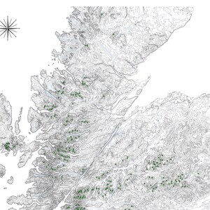 Munro Bagging Tracker Poster - Map of 282 Munro Mountains in Scotland, Scottish Munros ...
