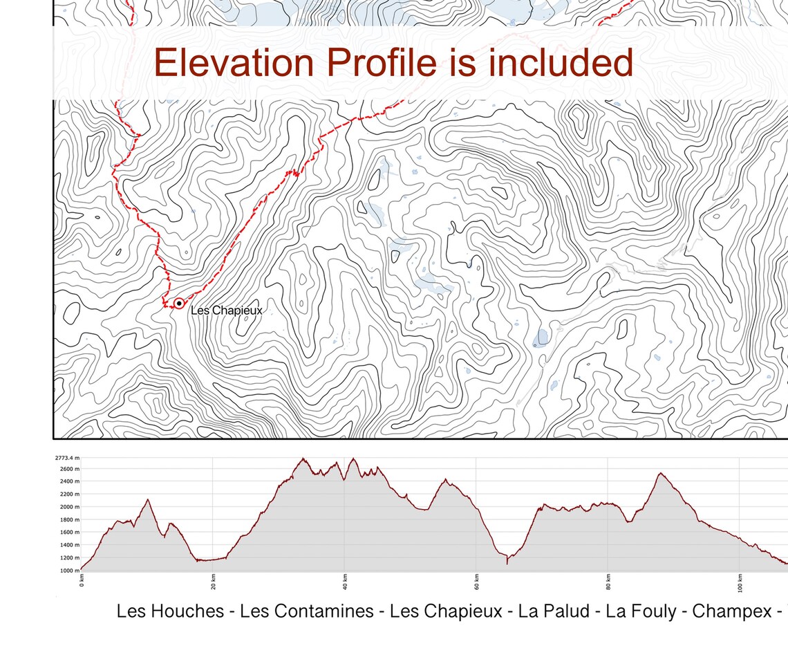 Tour Du Mont Blanc Trail Map | Refugios | TMB Map | Mont Blanc Massif ...
