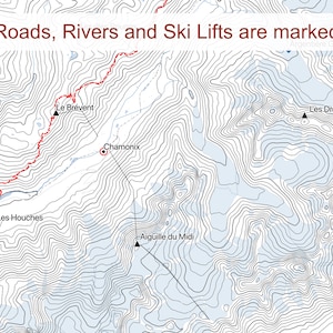 Tour Du Mont Blanc Trail Map | Refugios | TMB Map | Mont Blanc Massif ...
