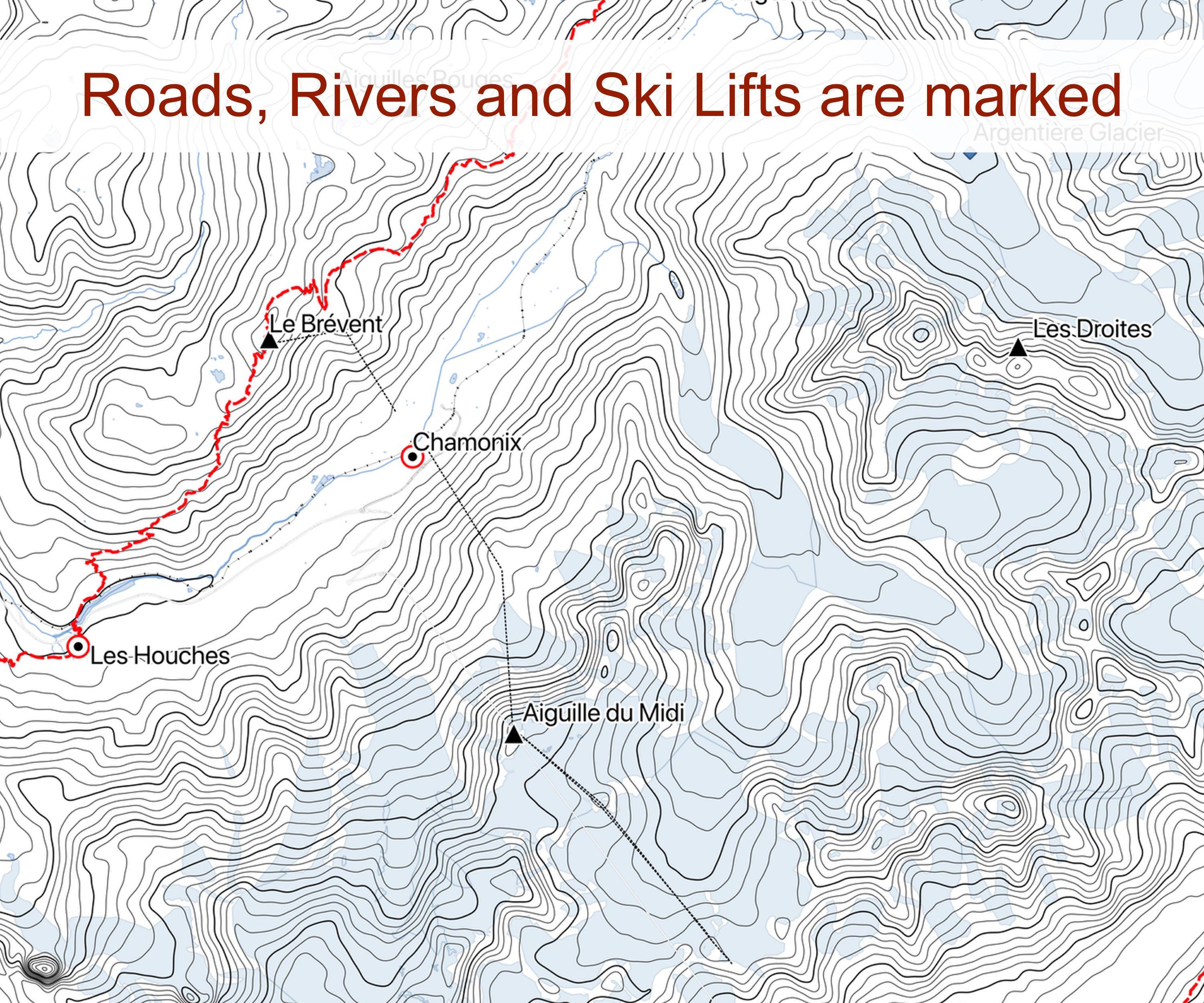 Tour Du Mont Blanc Trail Map | Refugios | TMB Map | Mont Blanc Massif ...