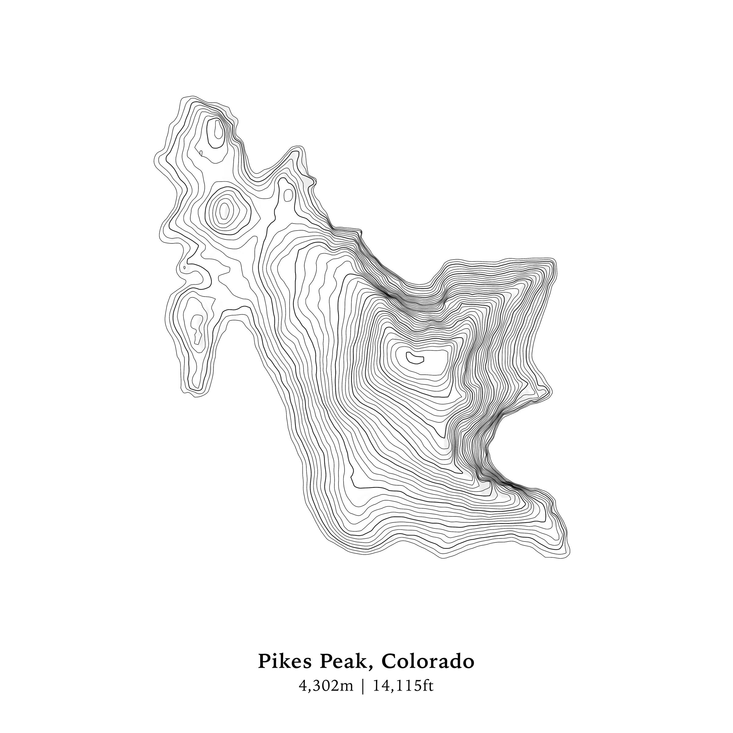 Pikes Peak Physical Map