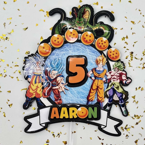 Dragon Ball Super Saiyan Cake Topper - Etsy