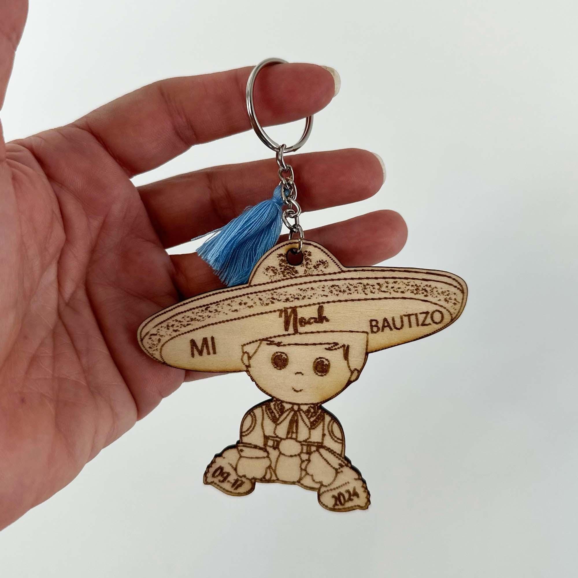 Custom Charrito Baptism Keychains, Christening Favors Personalized ...