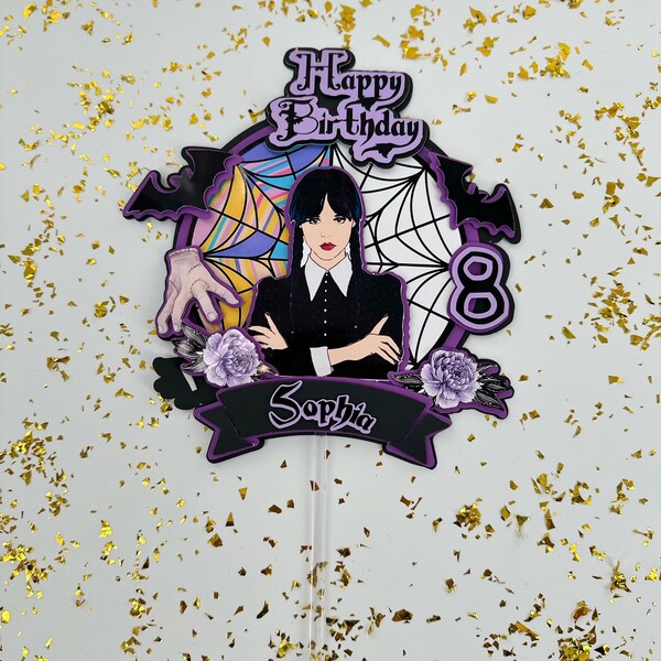 Wednesday Cake Topper - Etsy