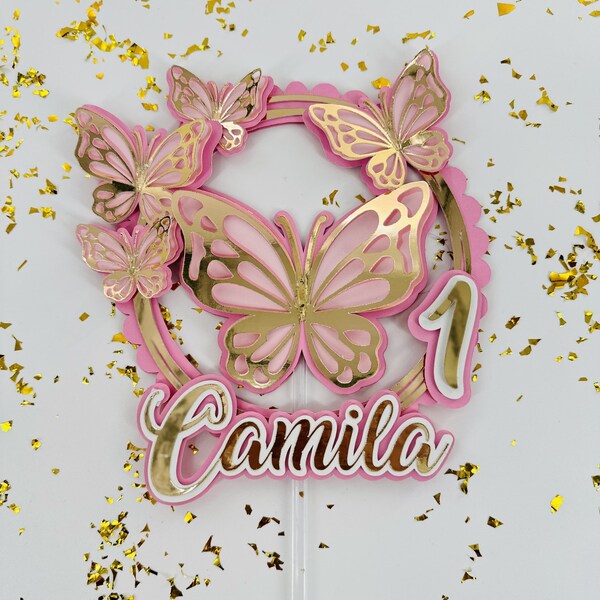 Pink Butterflies for Cake Topper - Etsy