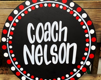 School Teacher Polka Dot Flower Door Hanger Teacher Gift - Etsy