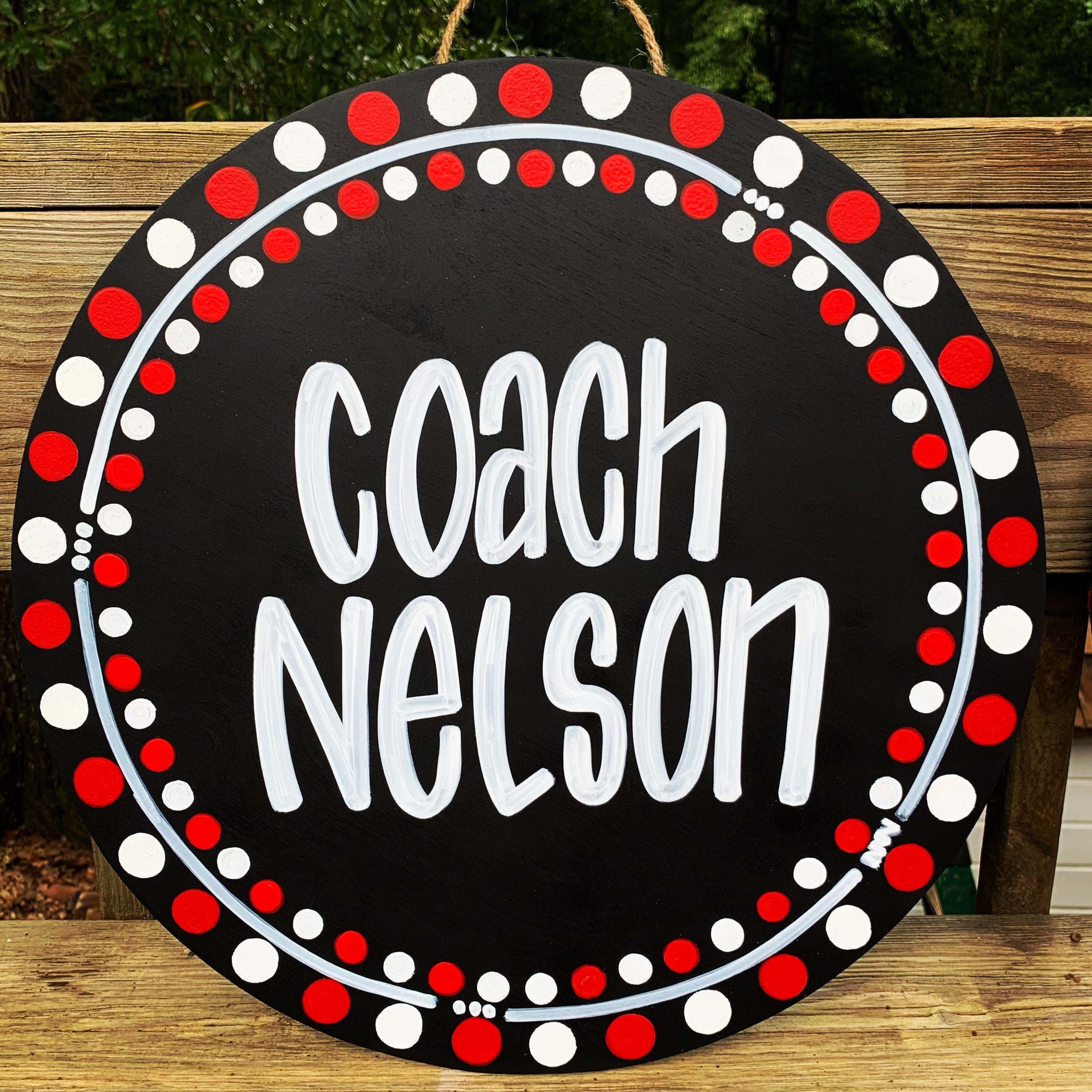 School Teacher Polka Dot Door Hanger Teacher Gift - Etsy