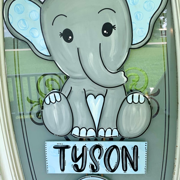 Elephant Door Hanger - Etsy