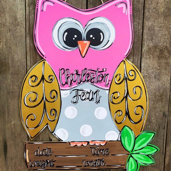 Owl Door Hanger - Etsy