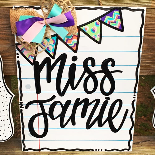 Personalized Teacher Door Hanger Back to School Gift - Etsy