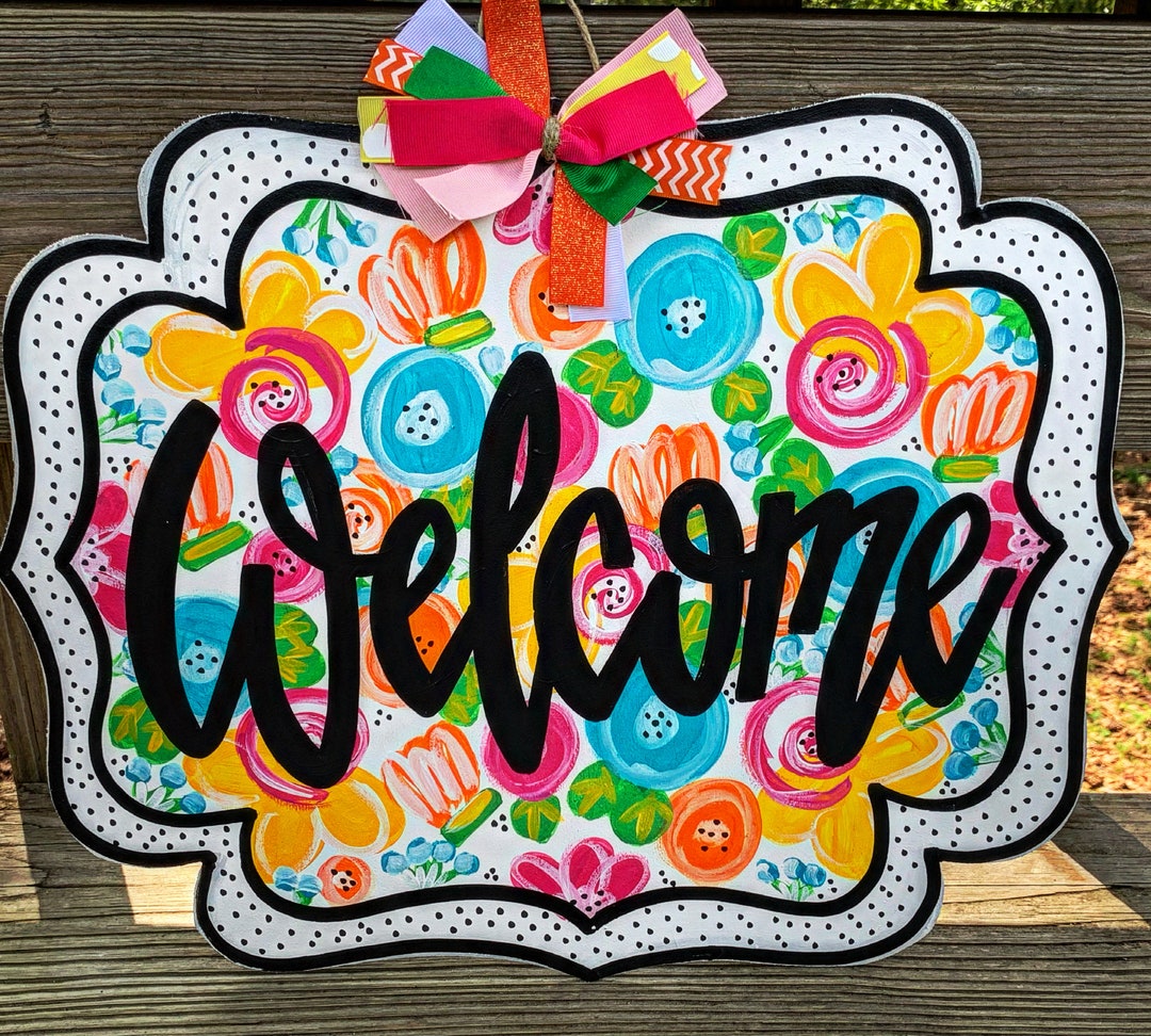 School Teacher Polka Dot Flower Door Hanger Teacher Gift - Etsy