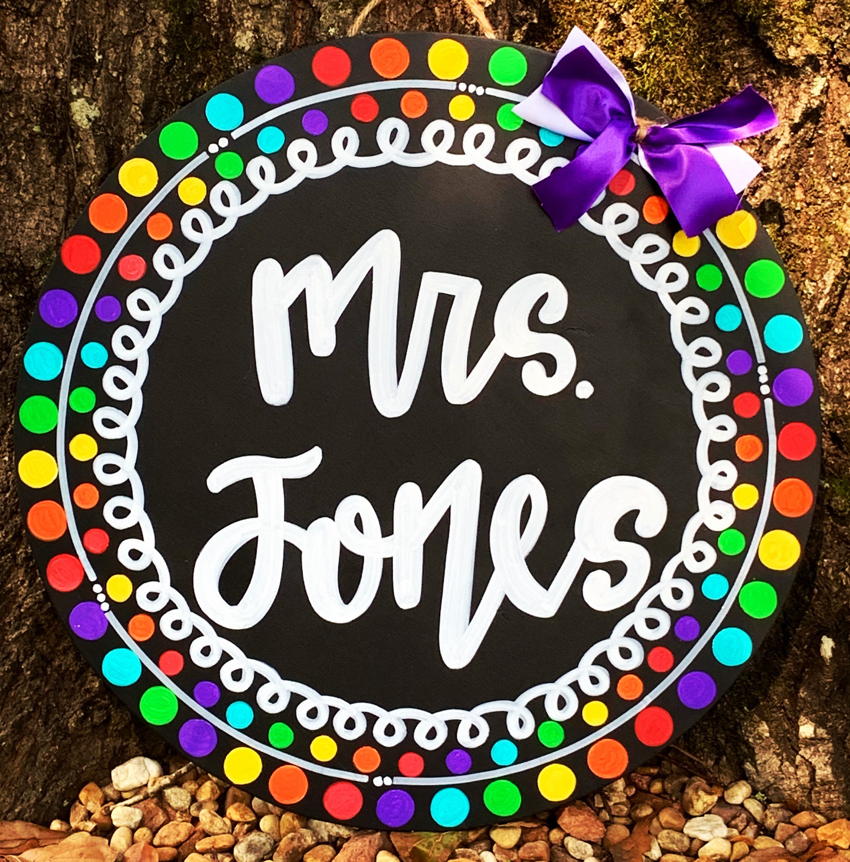 School Teacher Polka Dot Door Hanger Teacher Gift - Etsy