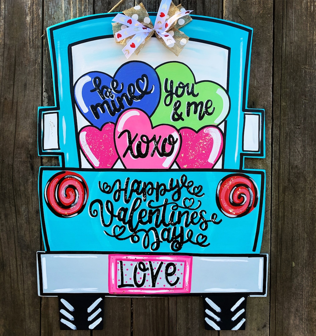 Valentine's Day Truck Door Hanger - Etsy