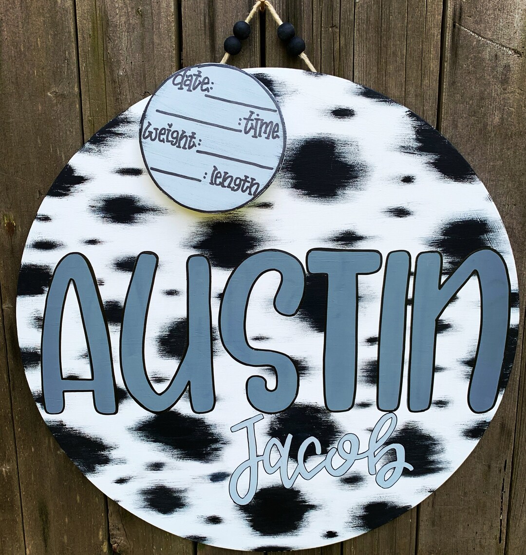 Cow Baby Hanger Sign - Etsy