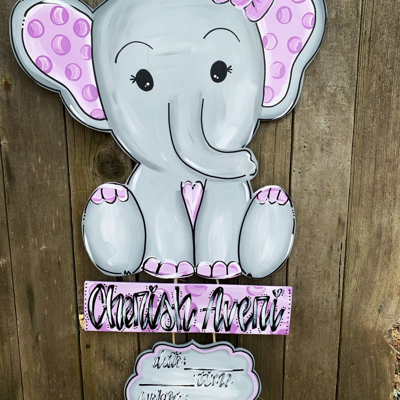 Elephant Door Hanger - Etsy