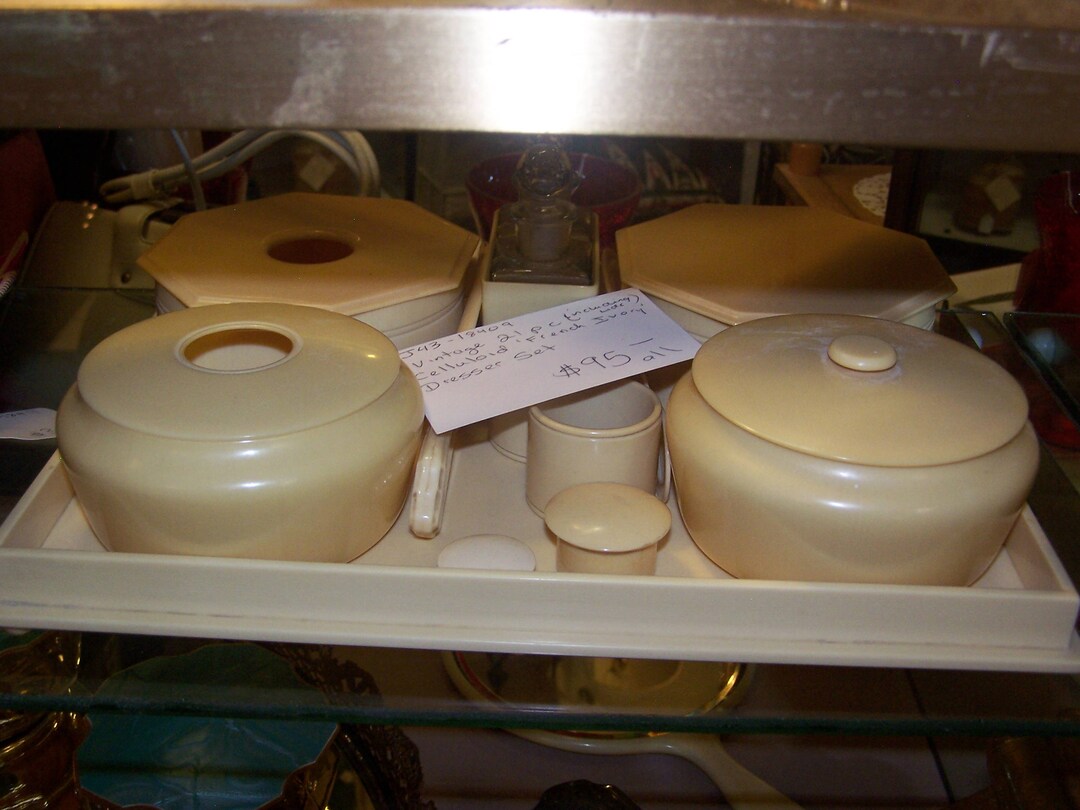 Vanity, Dresser Set, French Ivory, 21 Pieces - Etsy