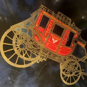 Couroc Stage Coach 10” Platter - Etsy