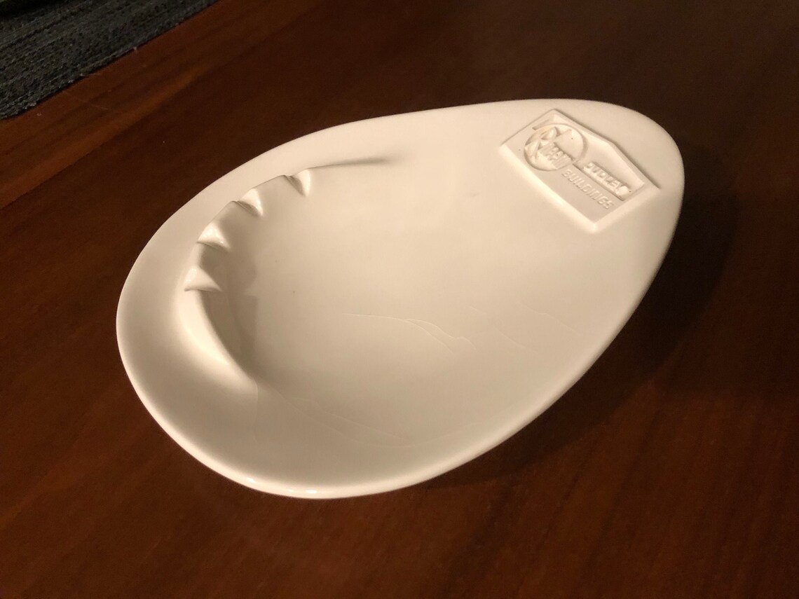 Ceramic Mid Century Modern Atomic Ashtray With Advertising - Etsy