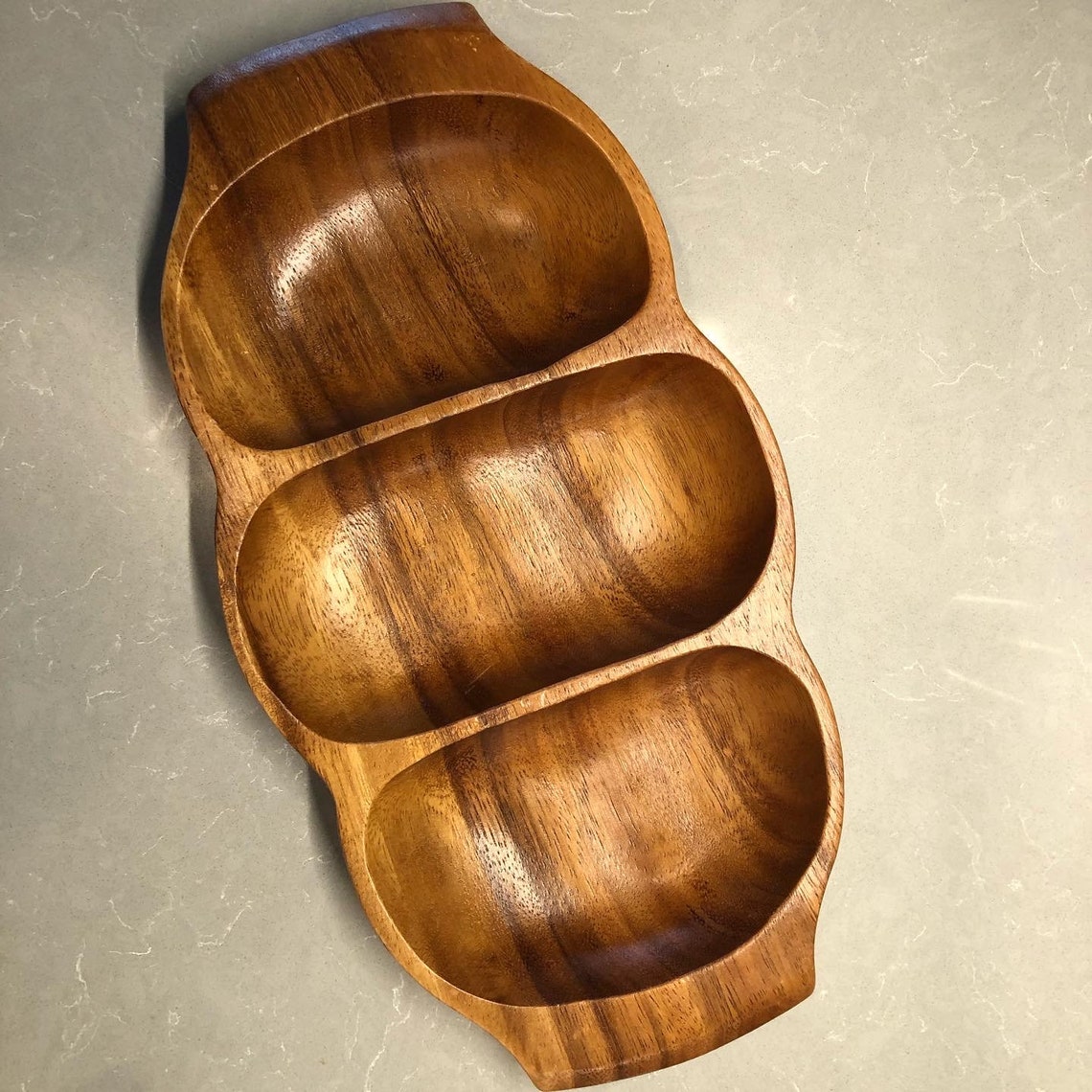 Monkey Pod 3-bowl Candy/nut Server - Etsy