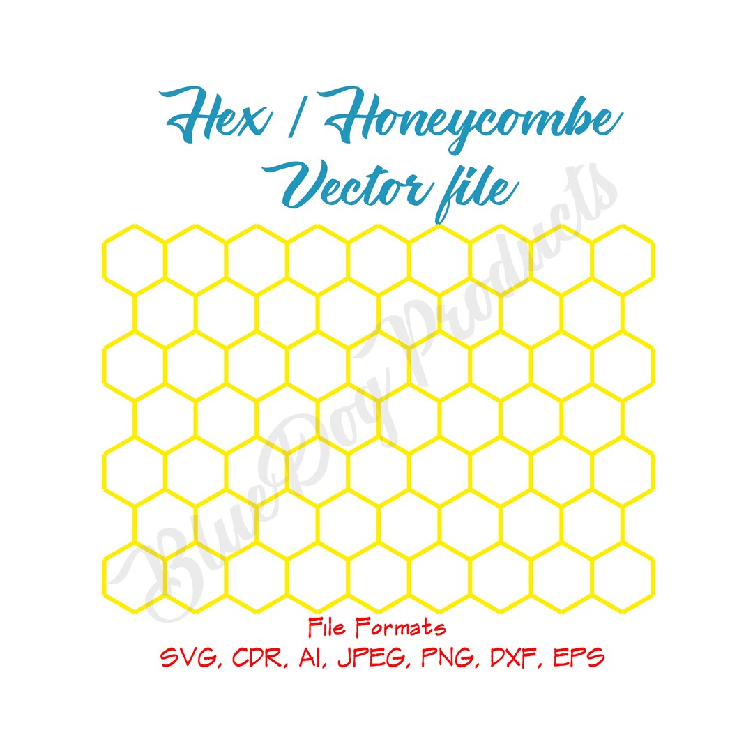 Hex / Honeycombe Pattern Vector Image for Digital Cutting or Printing ...