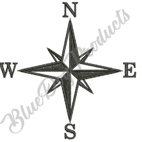 Nautical Compass Embroidery Design-seaside Machine Embroidery - Etsy