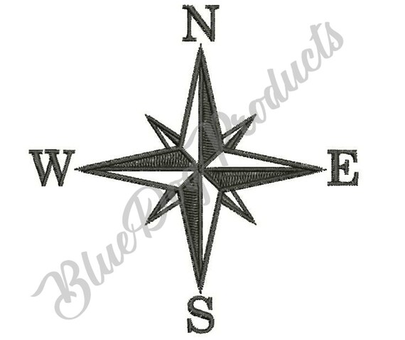 Nautical Compass Digitized Embroidery Design | Etsy