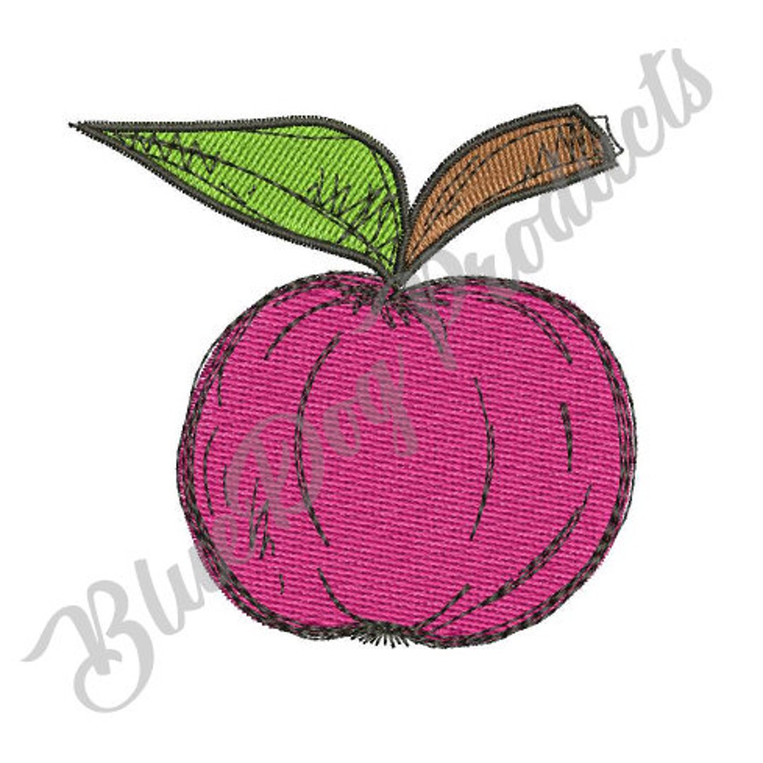 Apple Digitized Machine Embroidery Design - Etsy