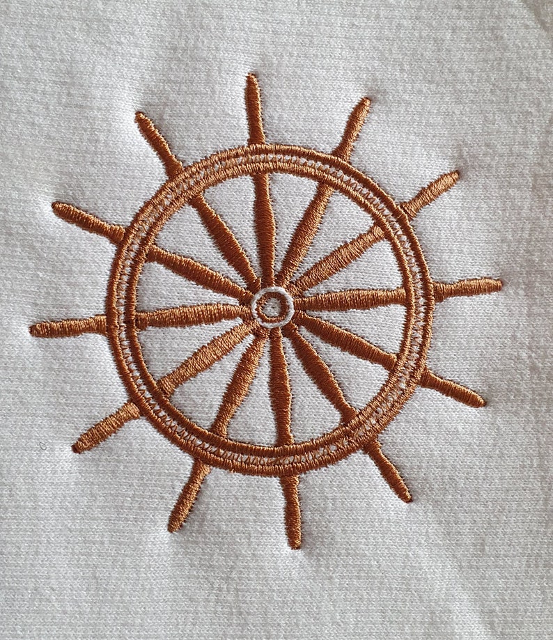 Ship / Boat Wheel Digitized Machine Embroidery Design - Etsy