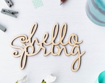 Spring Wood Sign | Etsy