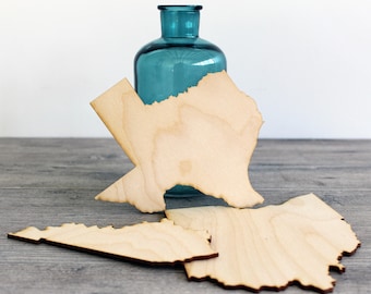 Wooden State Cutout | Etsy