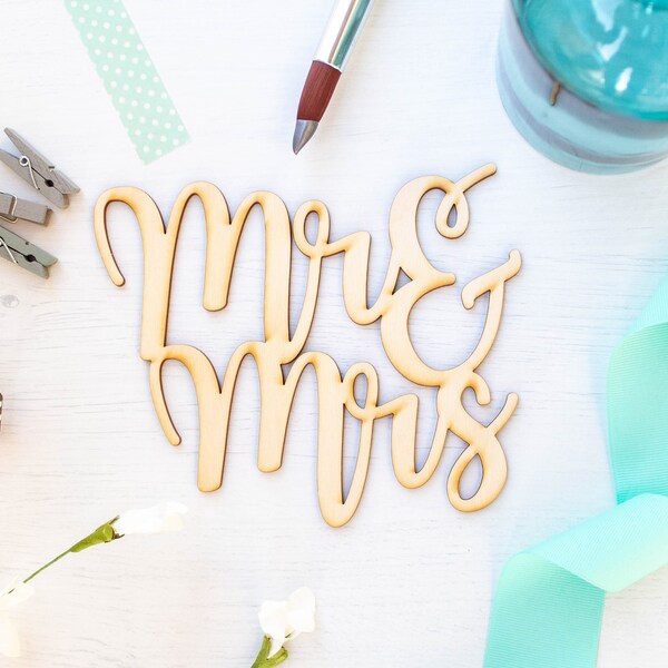 Mr and Mrs Script - Etsy