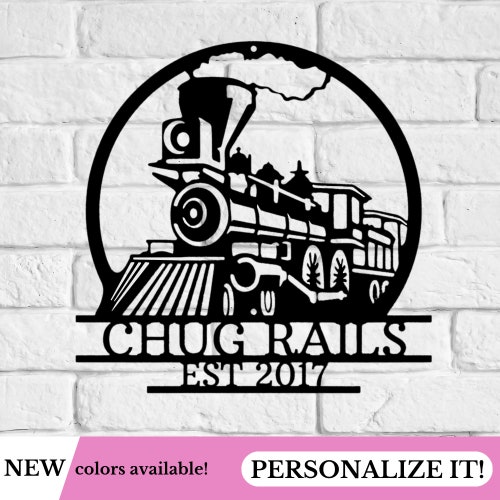 Personalized Railroad Metal Wall Sign Custom Train Metal - Etsy