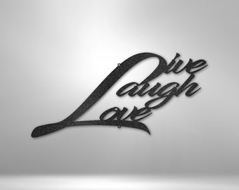 Metal Live Laugh Love | Etsy