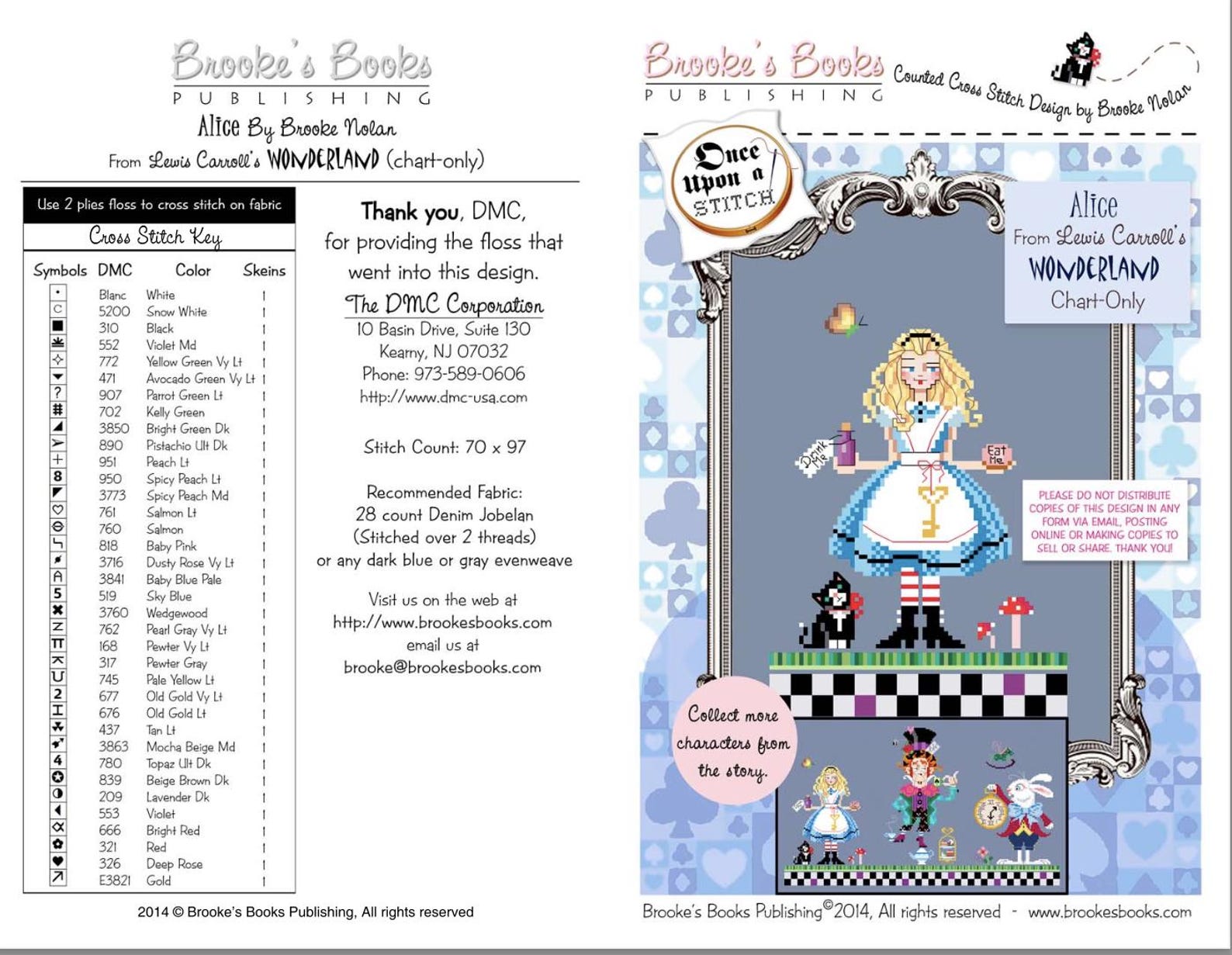 Brooke's Books Wonderland Alice Cross Stitch Chart-only (instant ...